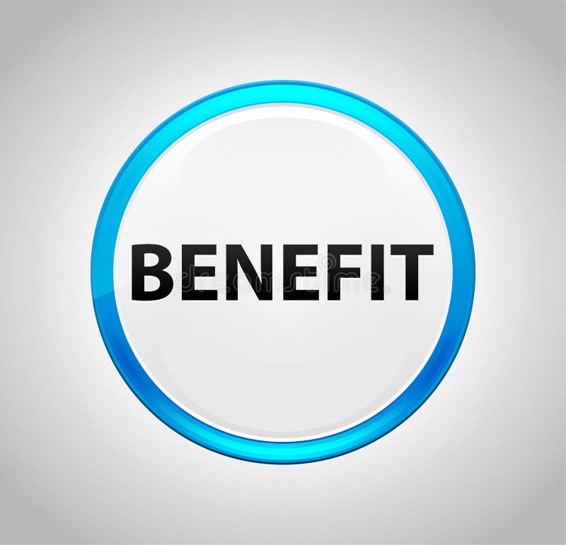 Benefit Shiny Blue Square Button Stock Illustration - Illustration of ...