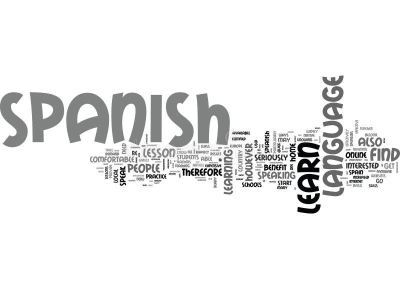 The Word Spanish In Bubble Letters