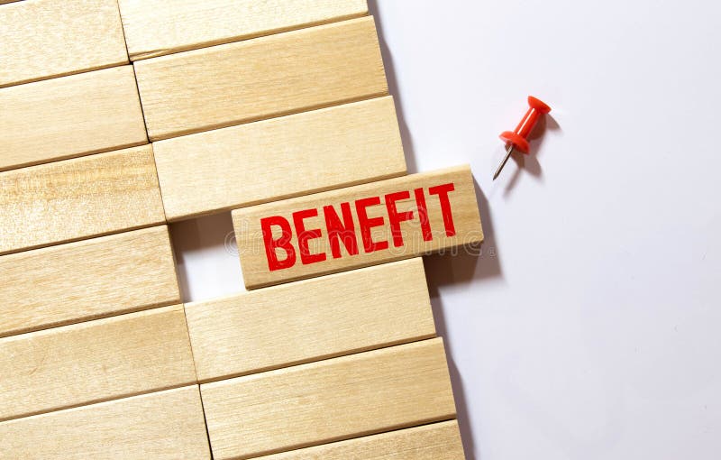 Benefit word metal block stock photo. Image of blocks - 122629118