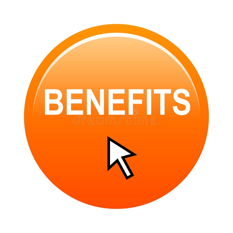 Benefits button stock vector. Illustration of banner - 178977328