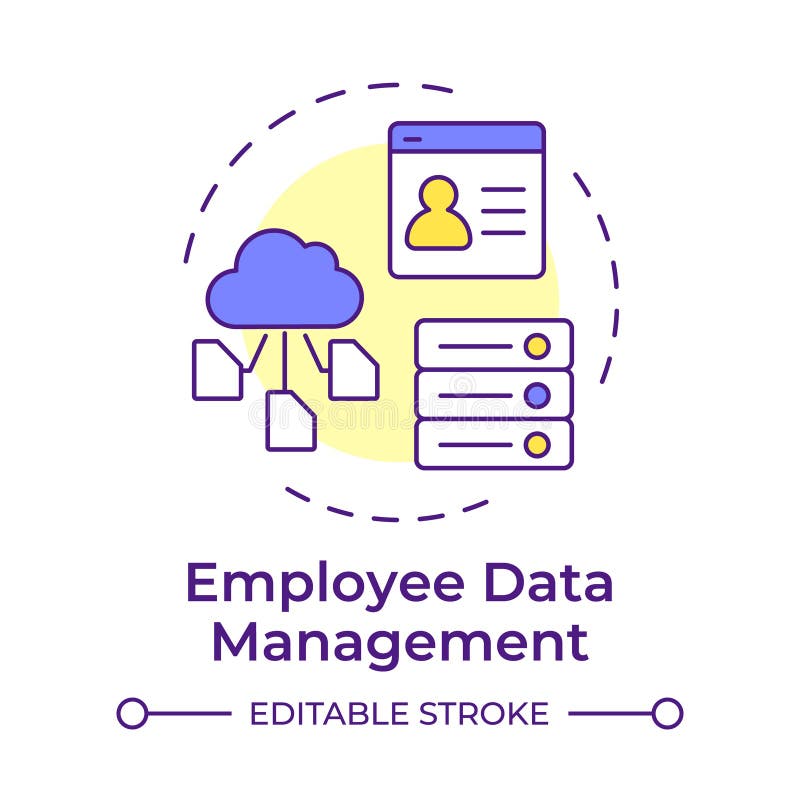 Benefits Administration Multi Color Concept Icon Stock Vector ...