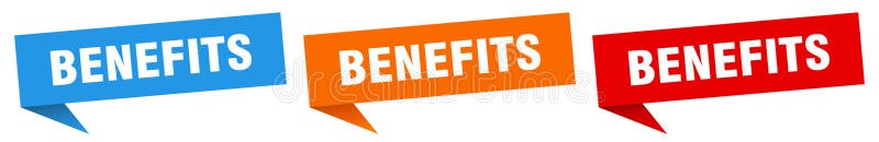 Benefits Banner. Benefits Speech Bubble Label Set Stock Vector ...