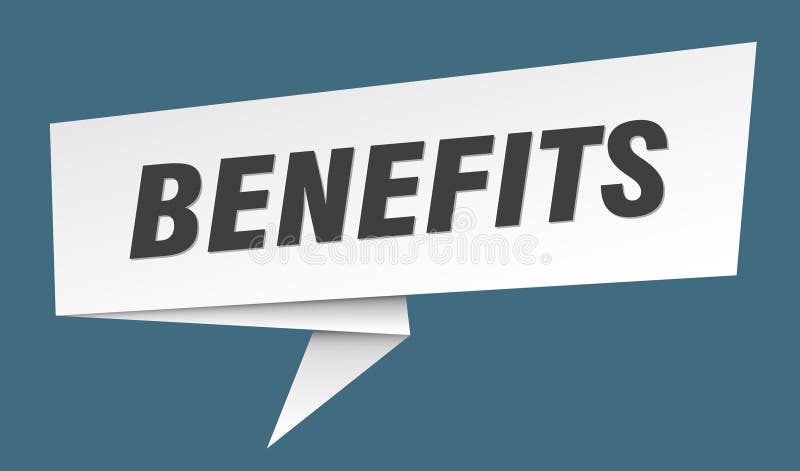 Benefits Banner. Benefits Speech Bubble, Label, Sticker, Sign Template ...