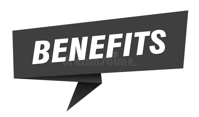 Benefits Banner. Benefits Speech Bubble, Label, Sticker, Sign Template ...