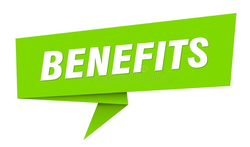 Benefits Banner. Benefits Speech Bubble, Label, Sticker, Sign Template ...