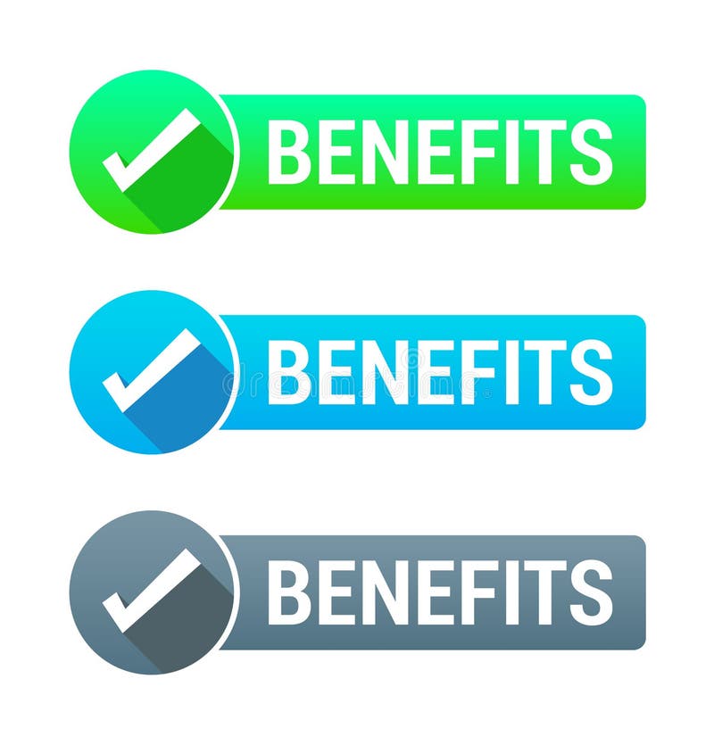 Benefits Banner. Benefits Speech Bubble Label Set Stock Vector ...