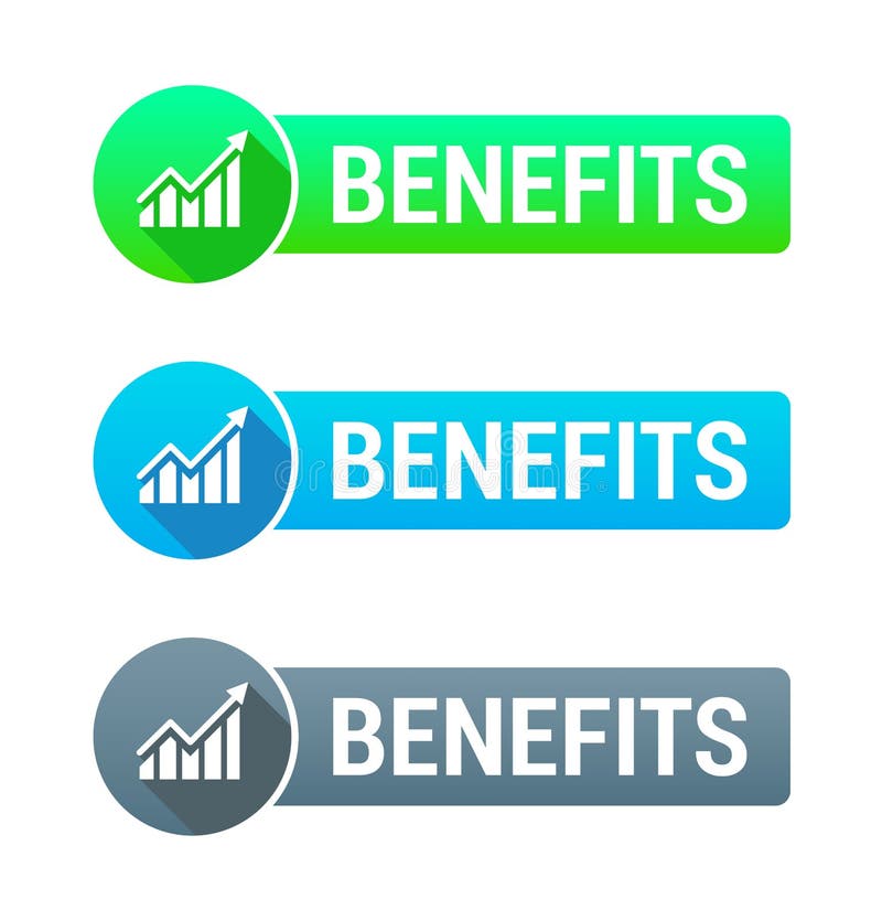 Benefits Banner. Benefits Ribbon Label Sign Set Stock Vector ...