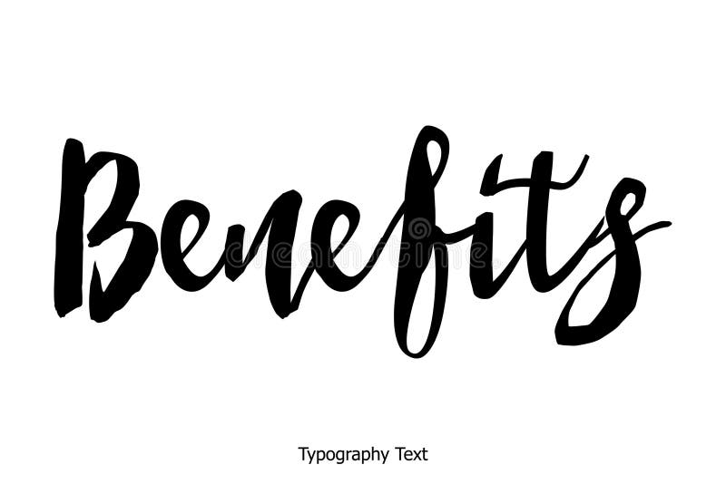 Benefits Bold Typography Text Lettering Quote Vector Design Stock ...