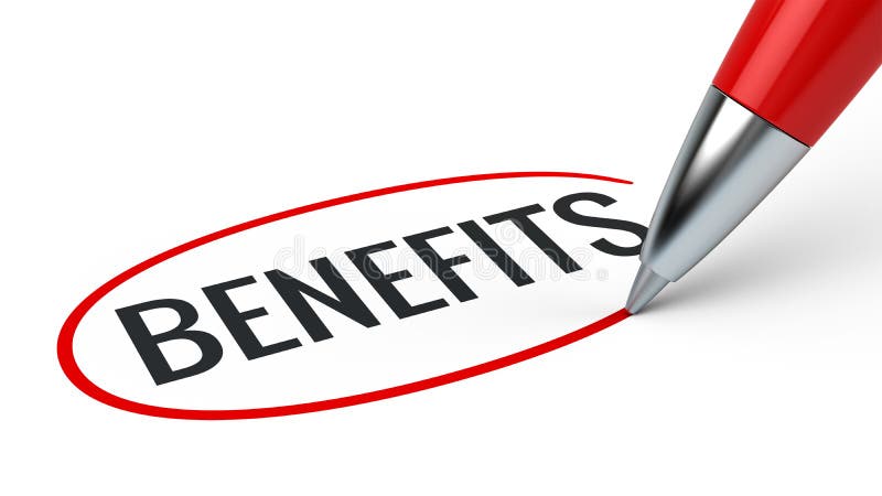 Benefits Business Concept - Benefits Word and Red Pen Stock ...