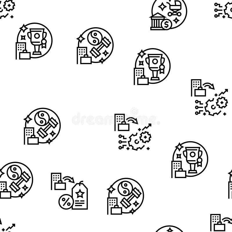 Benefits for Business Vector Seamless Pattern Stock Vector ...