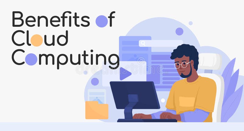 Benefits of Cloud Computing Flat Vector Banner Template Stock Vector ...