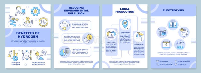 Benefits of Hydrogen Blue Brochure Template Stock Vector - Illustration ... Benefits of Hydrogen Blue Brochure Template Stock Vector - Illustration ...