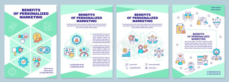 Benefits of Personalized Marketing Mint Brochure Template Stock Vector ...