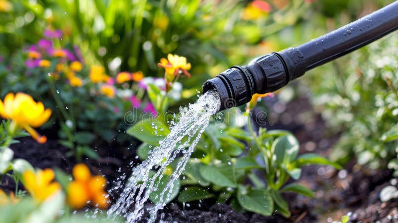 The Benefits of Soaker Hoses Stock Illustration - Illustration of watering, cover: 317566250