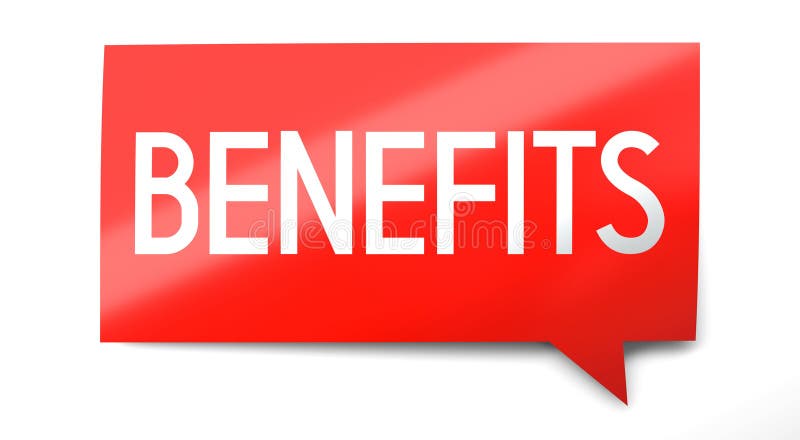 Benefits - speach bubble stock illustration. Illustration of text ...