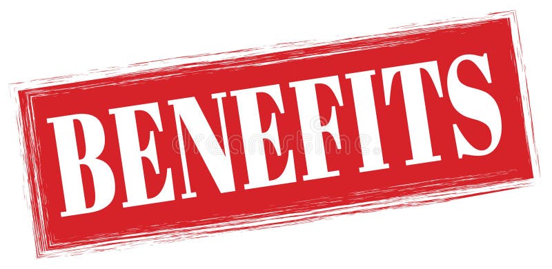 BENEFITS Text Written on Red Stamp Sign Stock Illustration ...