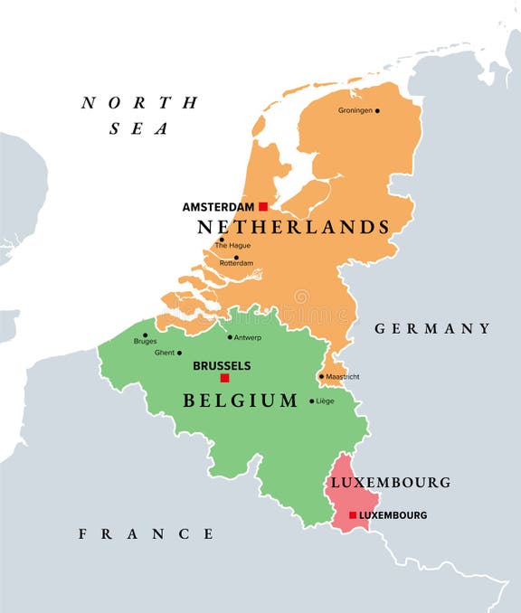 Benelux Union Member States, Belgium, Netherlands, Luxembourg ...