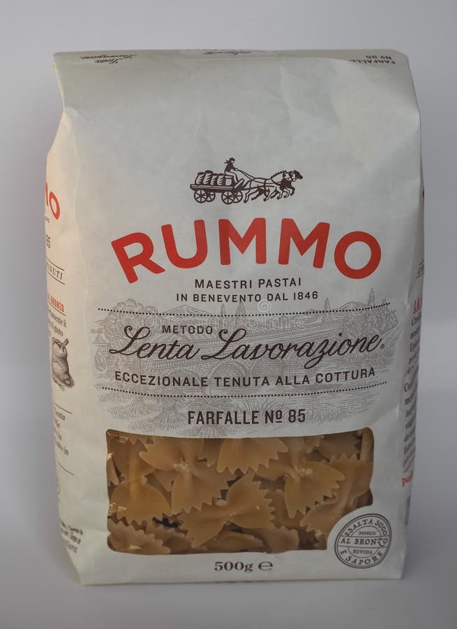 Rummo pasta packet editorial photo. Image of cuisine - 260724336