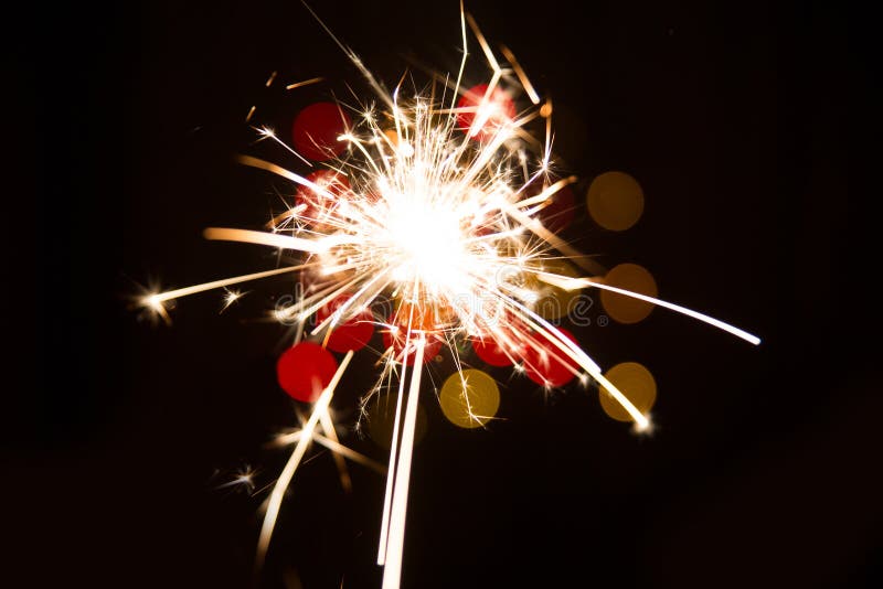 Bengal Light or Fire in the Form of a Small Heart on a Black Background ...