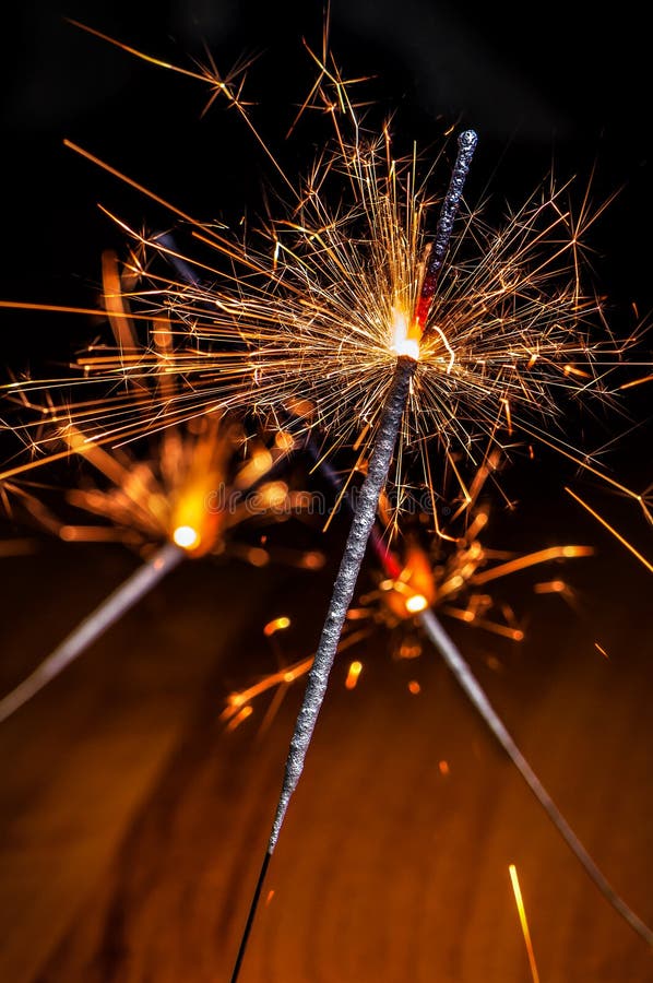 Sparkler Candle at Summer Night Holiday Party Stock Photo - Image of ...
