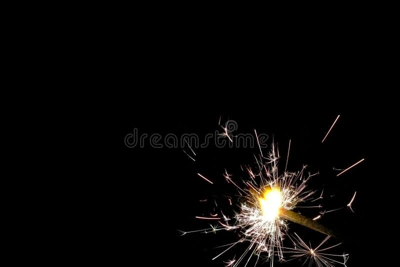 Bengal Fire Isolated on Black. Stock Photo - Image of flare, energy ...