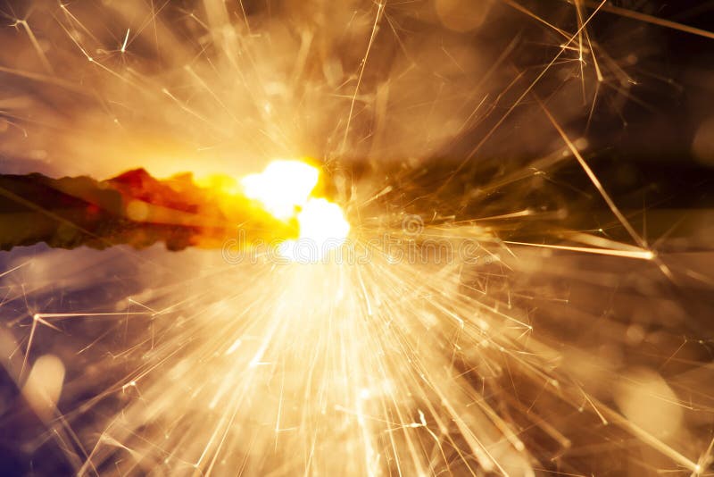 Bengal Fire -sparcler on a Blue Background. Element of Decorations for ...