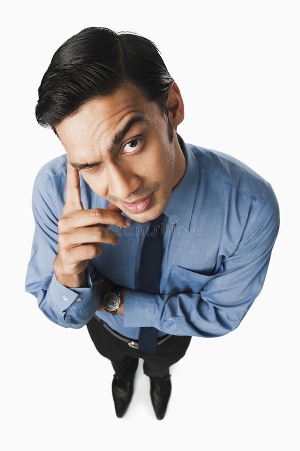 Bengali Businessman Thinking Stock Photo - Image of serious, person ...