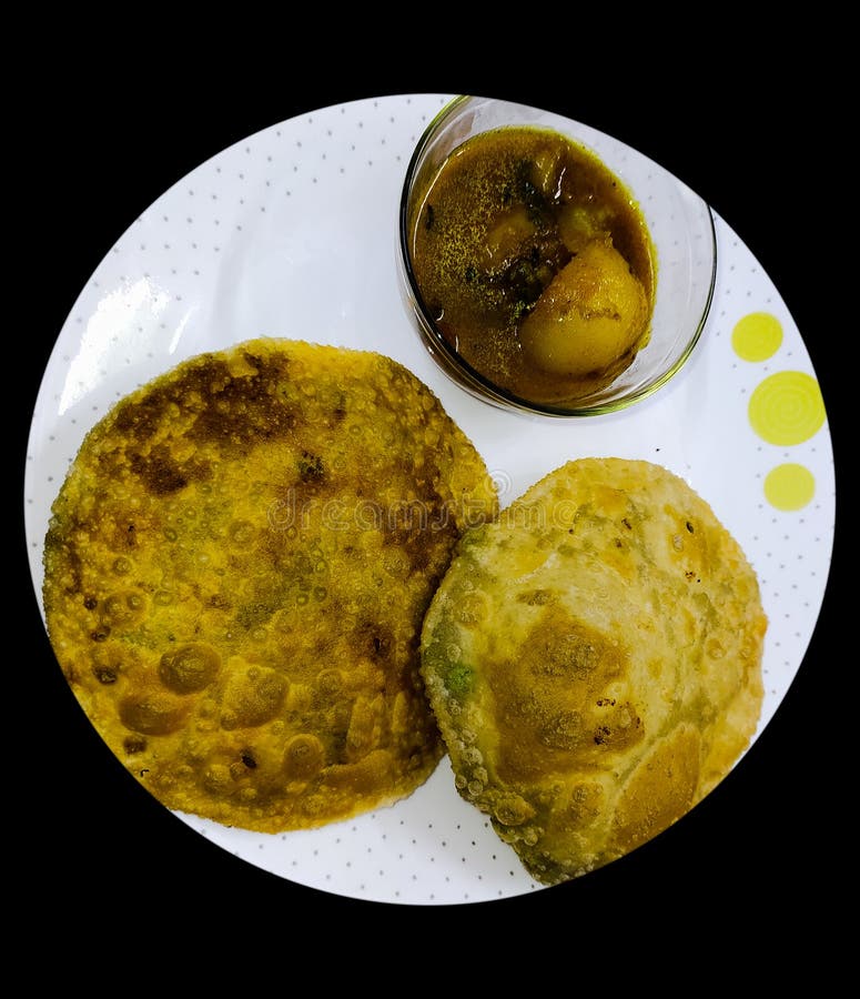 Bengali Dish (puri and Sabji) Stock Image - Image of potato, paratha ...