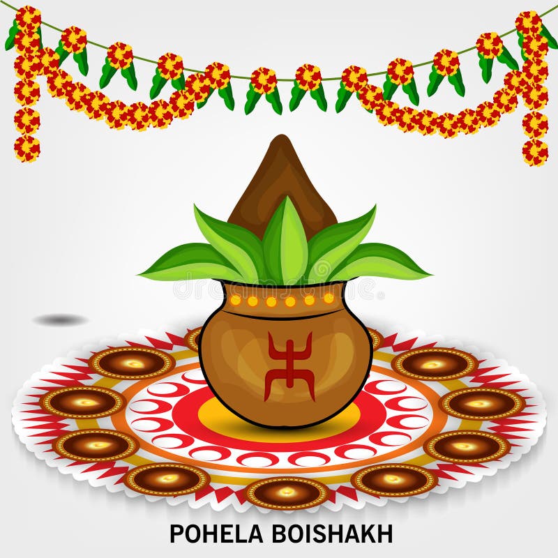 Bengali New Year Background Stock Vector - Illustration of banner ...