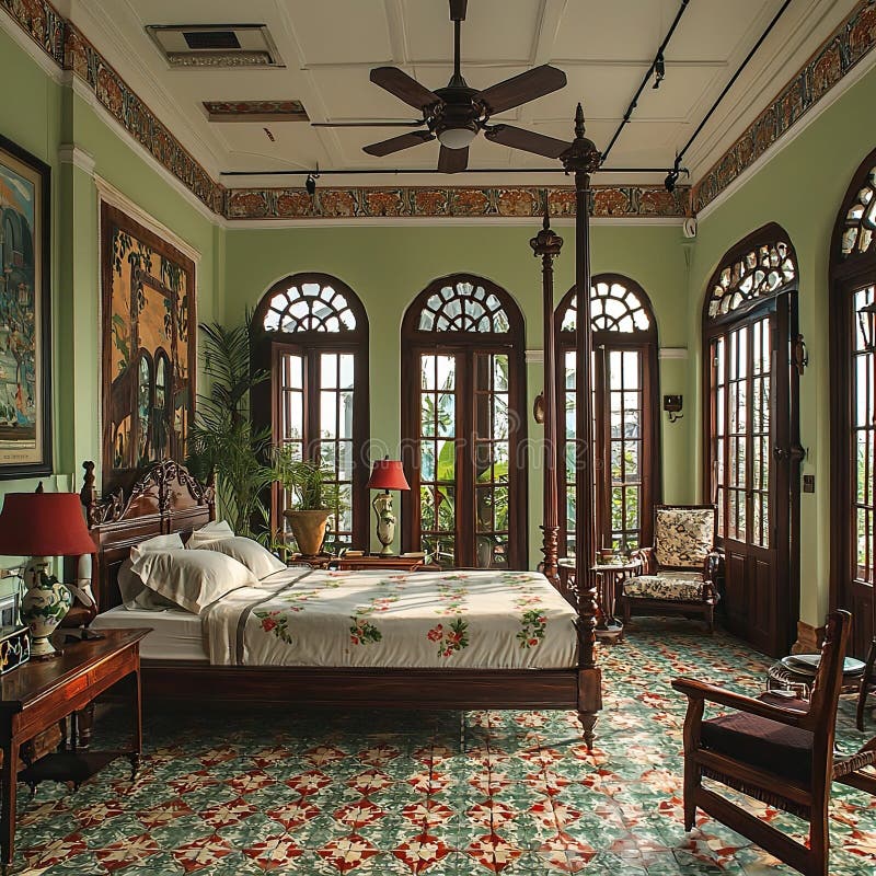 Bengali Nostalgia an Indian Interior House Stock Illustration ...