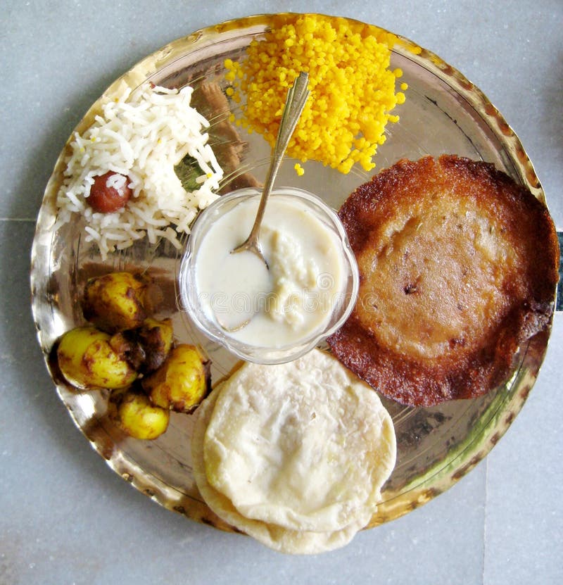 Bengali Snacks on a Brass Plate Stock Image - Image of savory, luchi ...