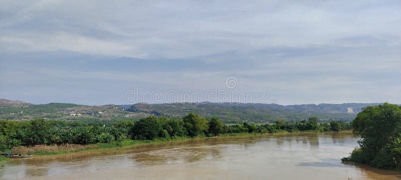 BENGAWAN SOLO, the Longest River on the Island of Java Stock Photo ...