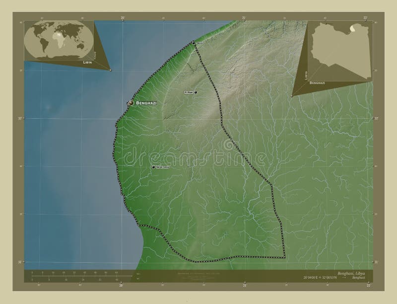 Benghazi, Libya. Wiki. Labelled Points of Cities Stock Illustration ...