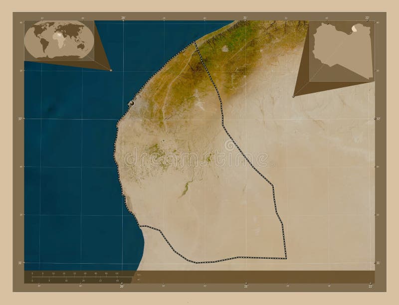 Satellite Map of Benghazi, Libya. Map of Streets and Buildings of the ...