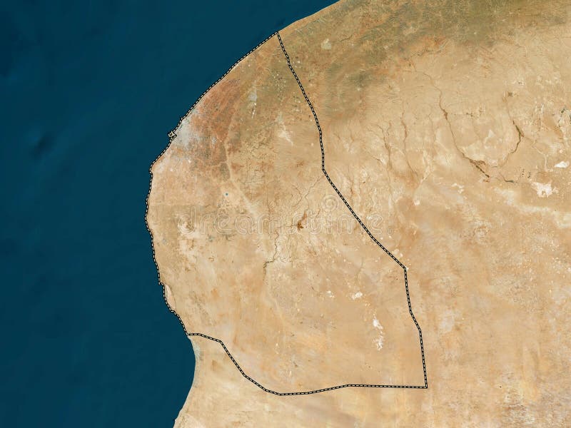 Benghazi, Libya. High-res Satellite. No Legend Stock Illustration ...