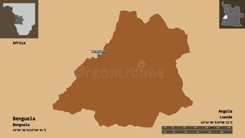 Benguela Province Provinces of Angola, Republic of Angola Map Vector ...