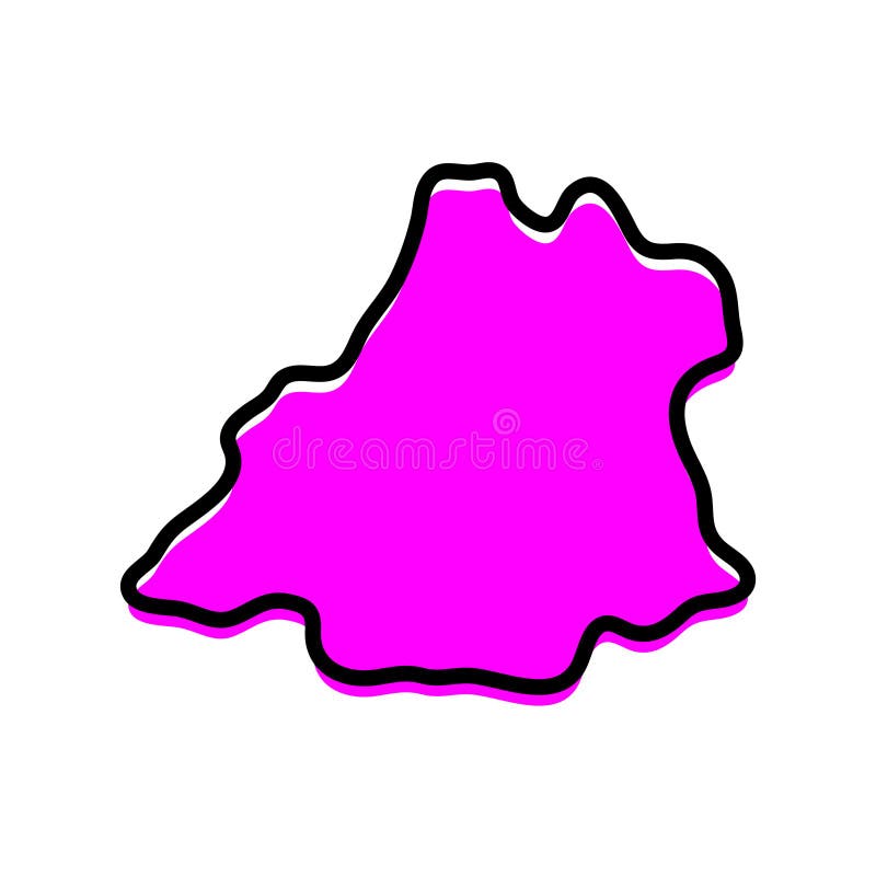 Benguela Province of Angola Vector Map Design Stock Vector ...