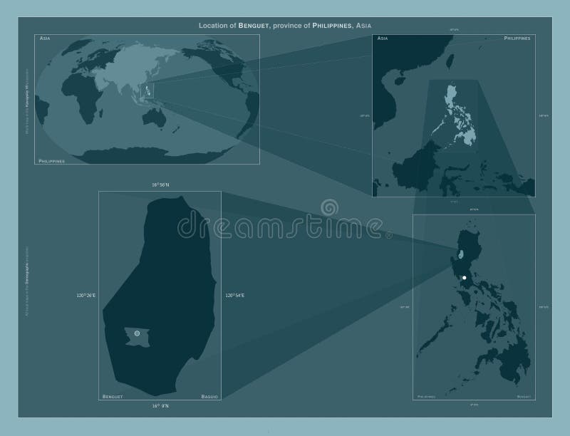 Benguet, Philippines. Described Location Diagram Stock Illustration ...