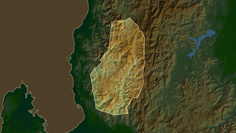 Benguet, Philippines, Extruded and Isolated. Satellite Stock Footage ...
