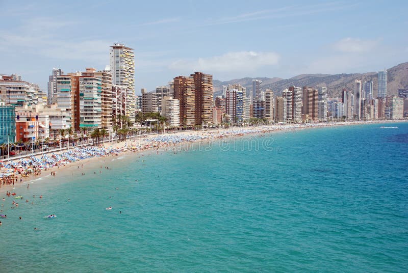 Benidorm immagine stock. Immagine di litorale, sabbia - 36563409