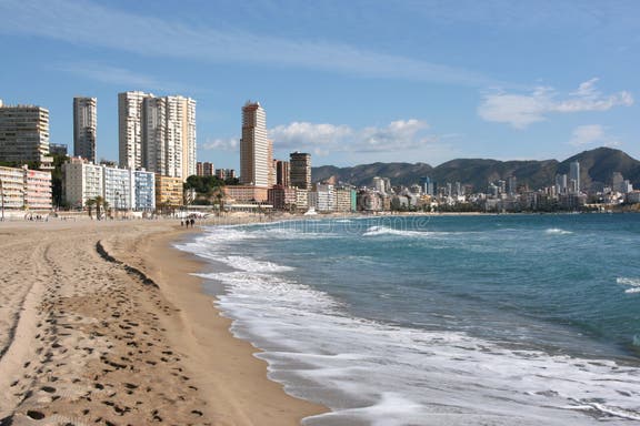 Benidorm stock photo. Image of trees, november, sandy - 9346570