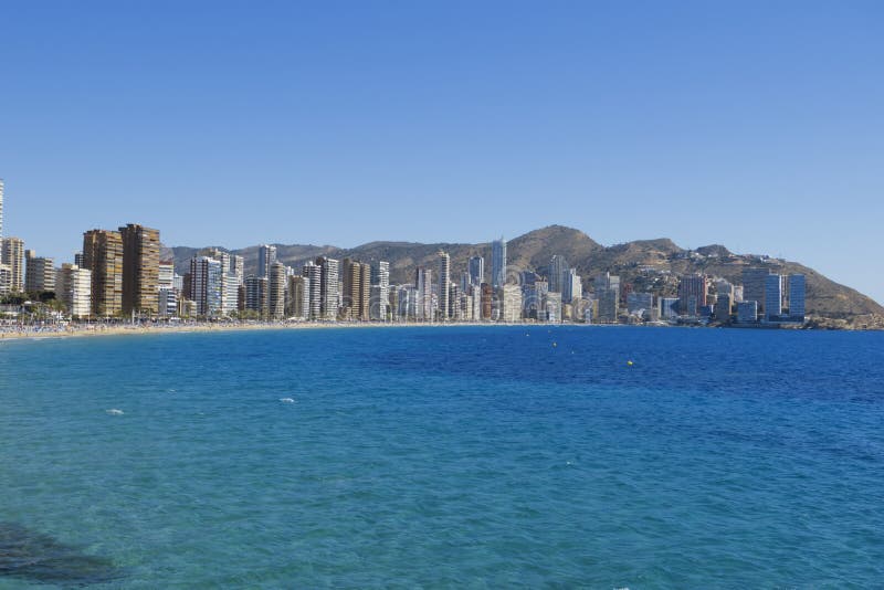 Benidorm Beach in Holiday Season Editorial Photo - Image of destination ...