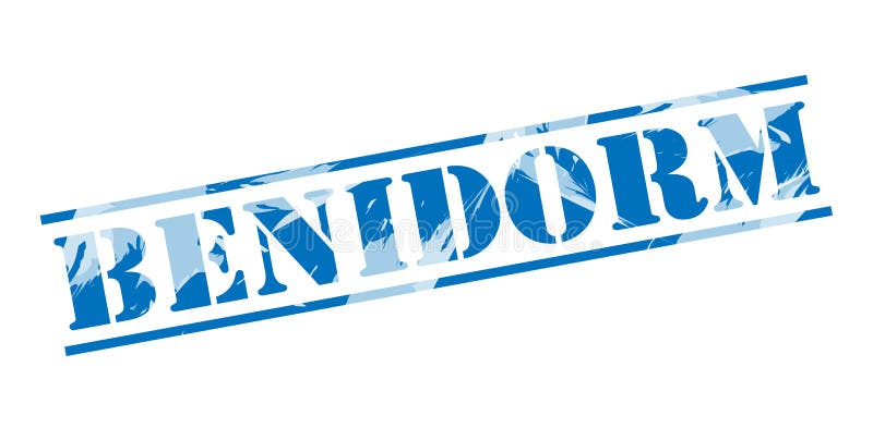 BENIDORM sticker stamp stock vector. Illustration of spain - 101729250