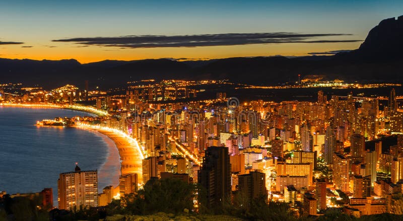 254 Coast Benidorm Night Stock Photos - Free & Royalty-Free Stock ...