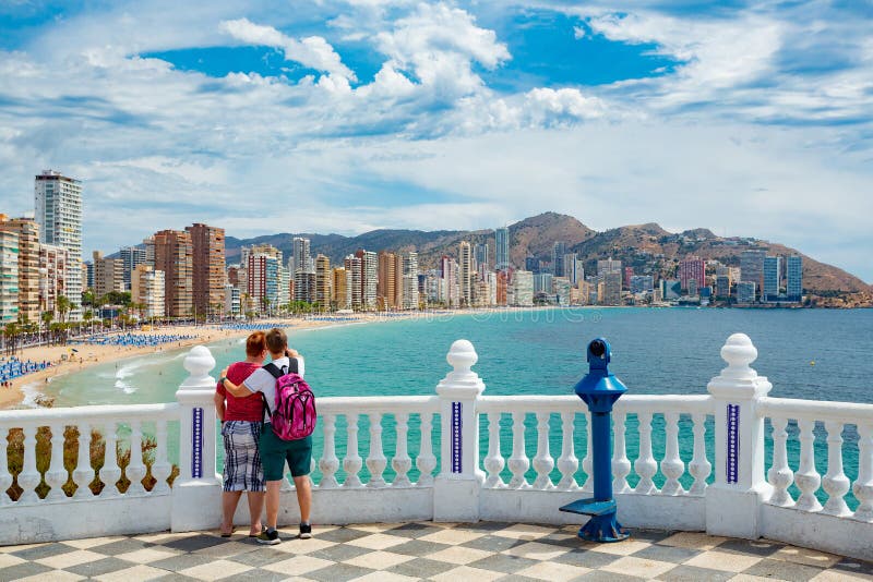 Benidorm, Spain. View Over the Beach Editorial Image - Image of tourist ...