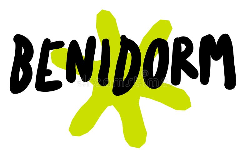 BENIDORM sticker stamp stock vector. Illustration of spain - 101729250