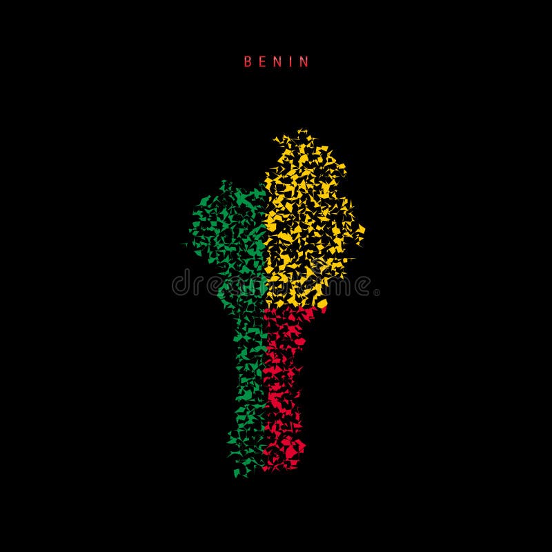 Benin Flag Map, Chaotic Particles Pattern in the Dahomey Flag Colors ... Benin Flag Map, Chaotic Particles Pattern in the Dahomey Flag Colors ...