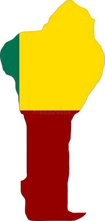 Benin Flag in Map, Benin Map with Flag, Country Map, Benin with Flag, Nation Flag Benin Stock ...