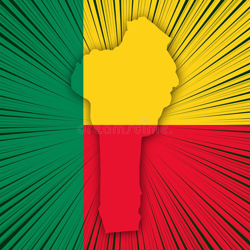 Benin Independence Day Map Design Stock Vector - Illustration of design ...