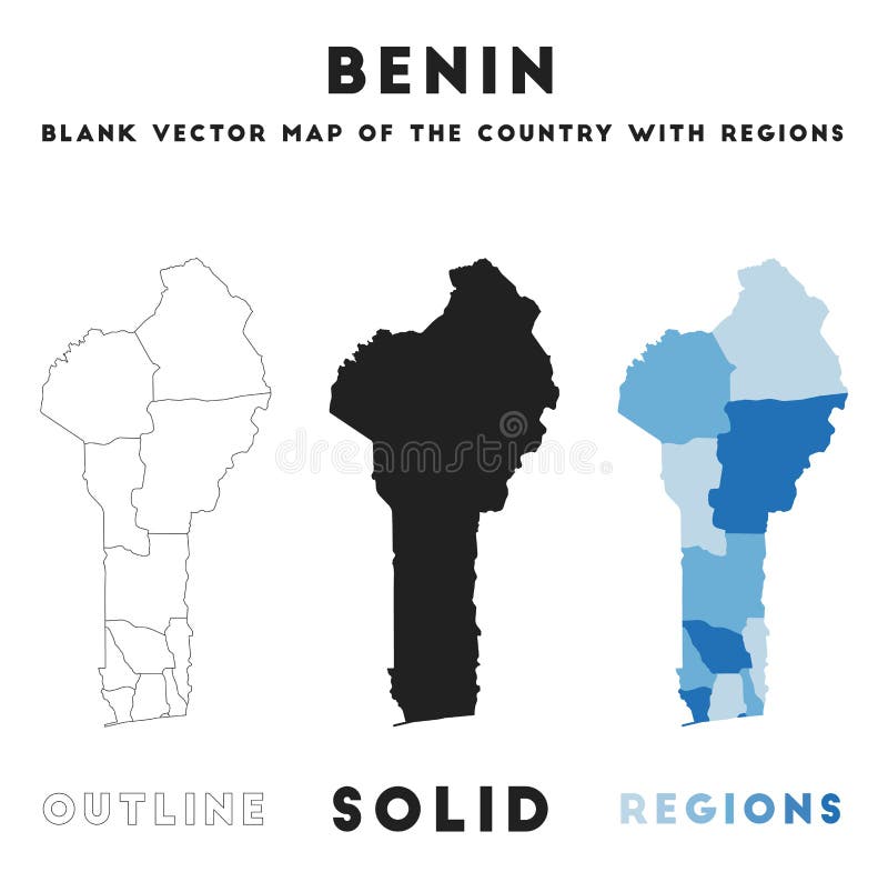 Benin map. stock vector. Illustration of africa, border - 268061605